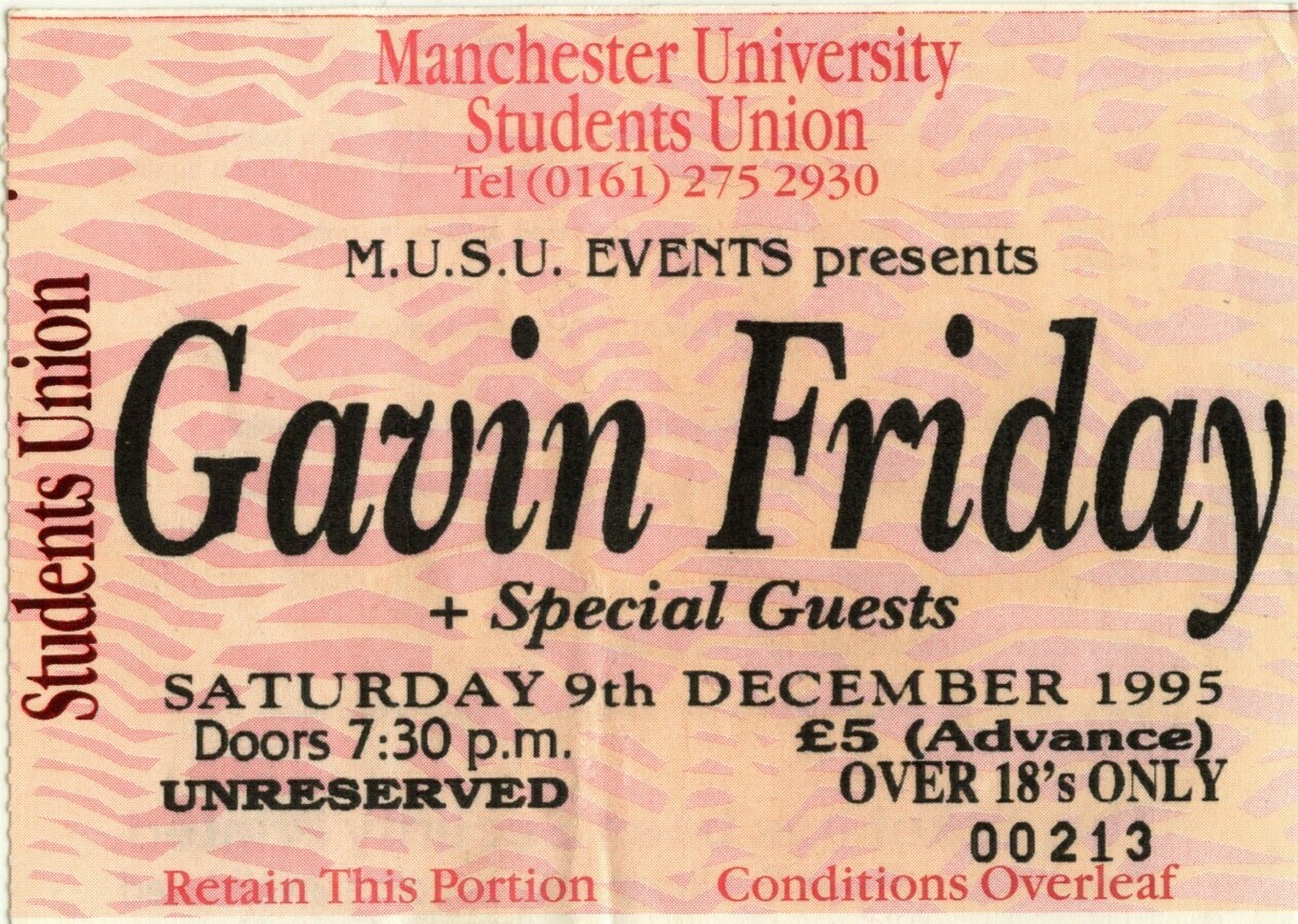 Gavin Friday Concert & Tour History (Updated for 2024 - 2025) | Concert ...