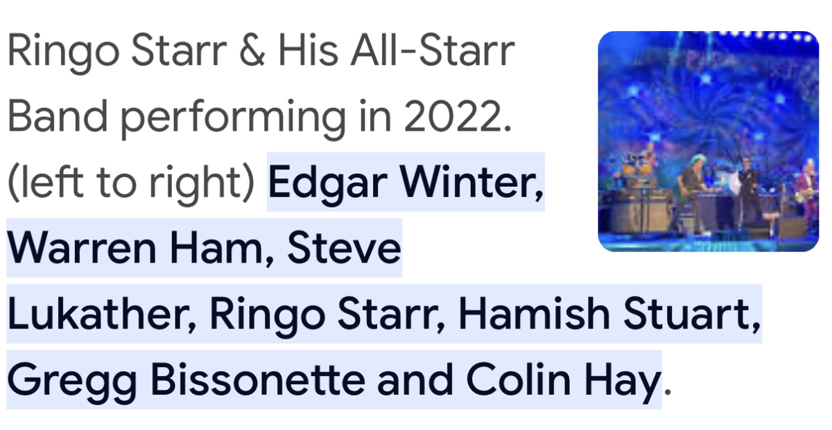 Oct 12, 2022: Ringo Starr & His All Starr Band at Schnitzer Concert ...