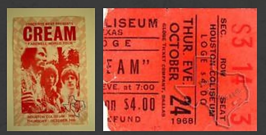 Cream Concert & Tour History | Concert Archives