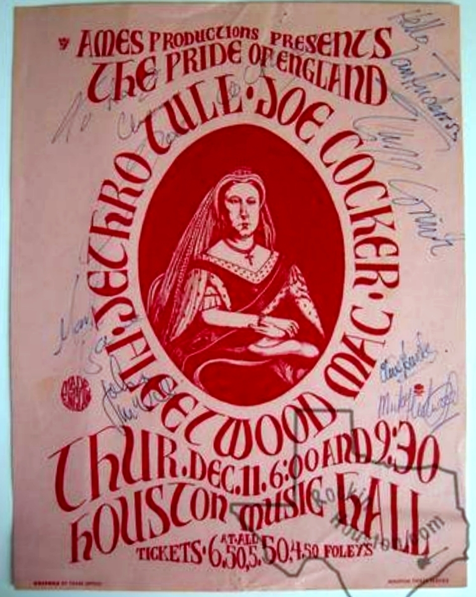 Dec 11, 1969: Jethro Tull / Joe Cocker / Fleetwood Mac at Houston Music ...