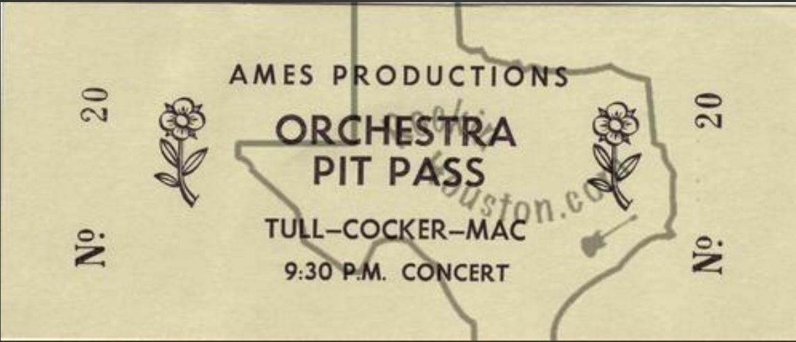 Dec 11, 1969: Jethro Tull / Joe Cocker / Fleetwood Mac at Houston Music ...
