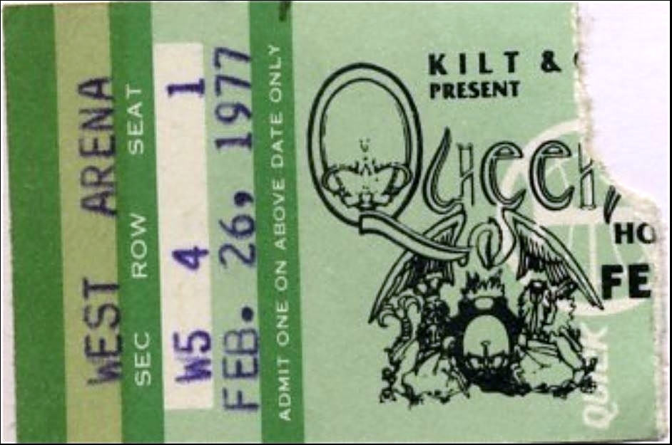 Queen's 1977 Concert & Tour History | Concert Archives