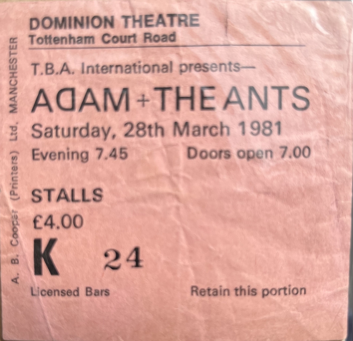 Adam And The Ants Concert & Tour History | Concert Archives