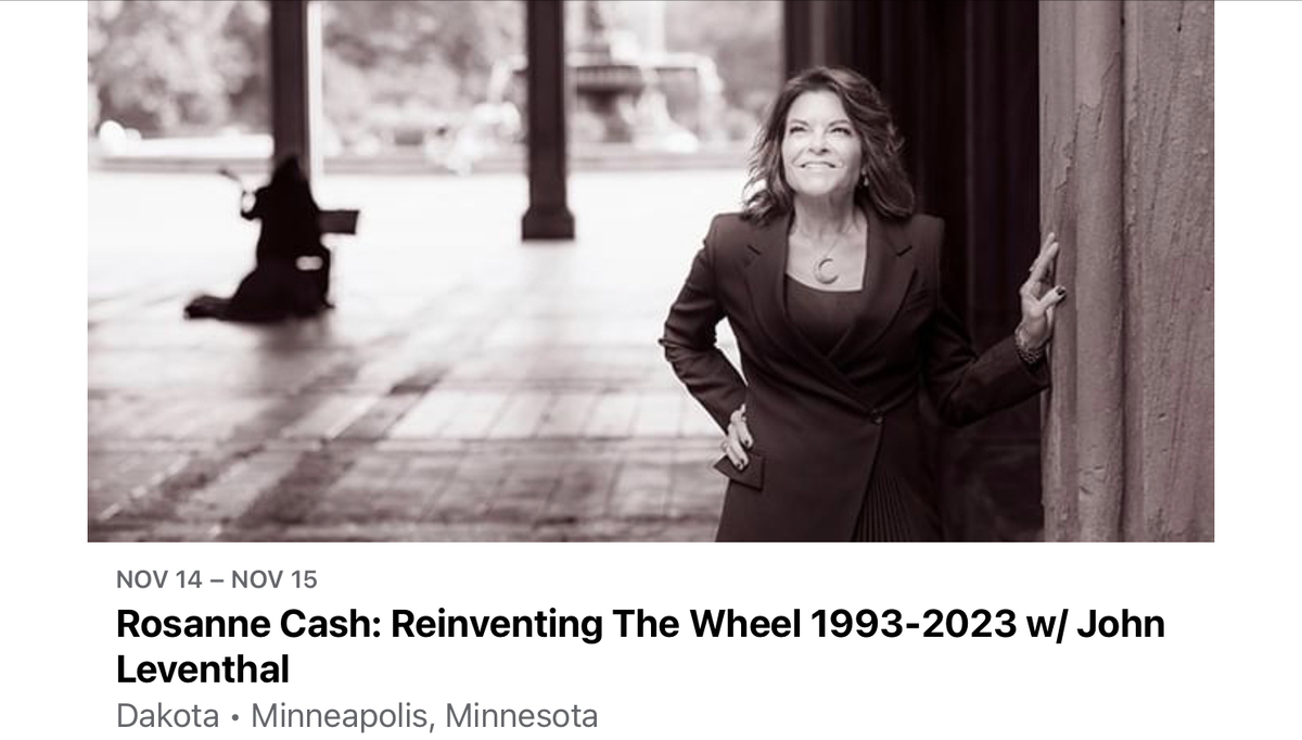Jan 10, 2024: Rosanne Cash / John Leventhal at Dakota Jazz Club ...