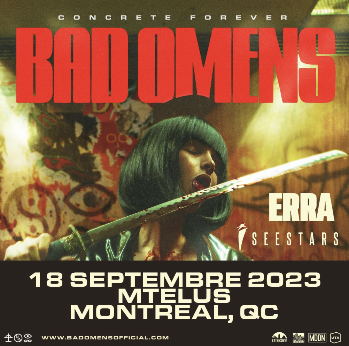 Sep 18, 2023: Bad Omens / I See Stars / ERRA at MTELUS Montreal, Quebec ...