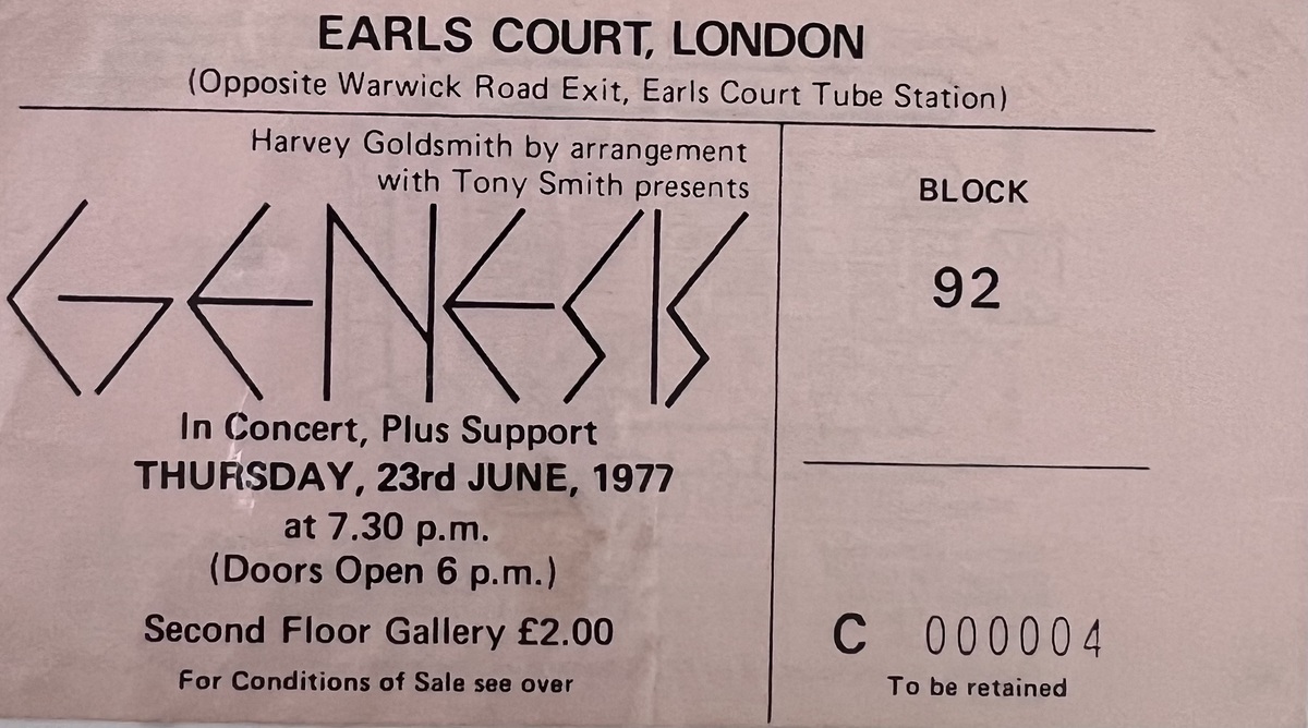 Genesis's 1977 Concert & Tour History | Concert Archives