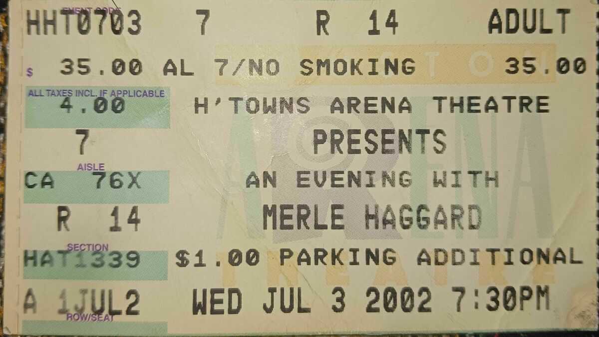 Merle Haggard Concert & Tour History | Concert Archives