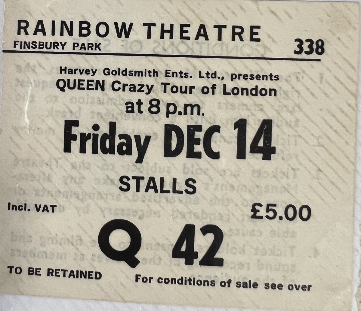 Concert History of Rainbow Theatre Finsbury Park London, England ...