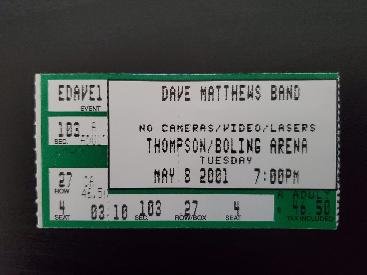 Dave Matthews Band's 2001 Concert & Tour History | Concert Archives