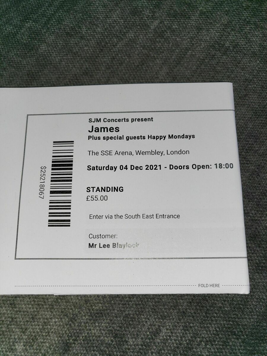 Dec 04, 2021: James / Happy Mondays at Wembley Arena London, England ...
