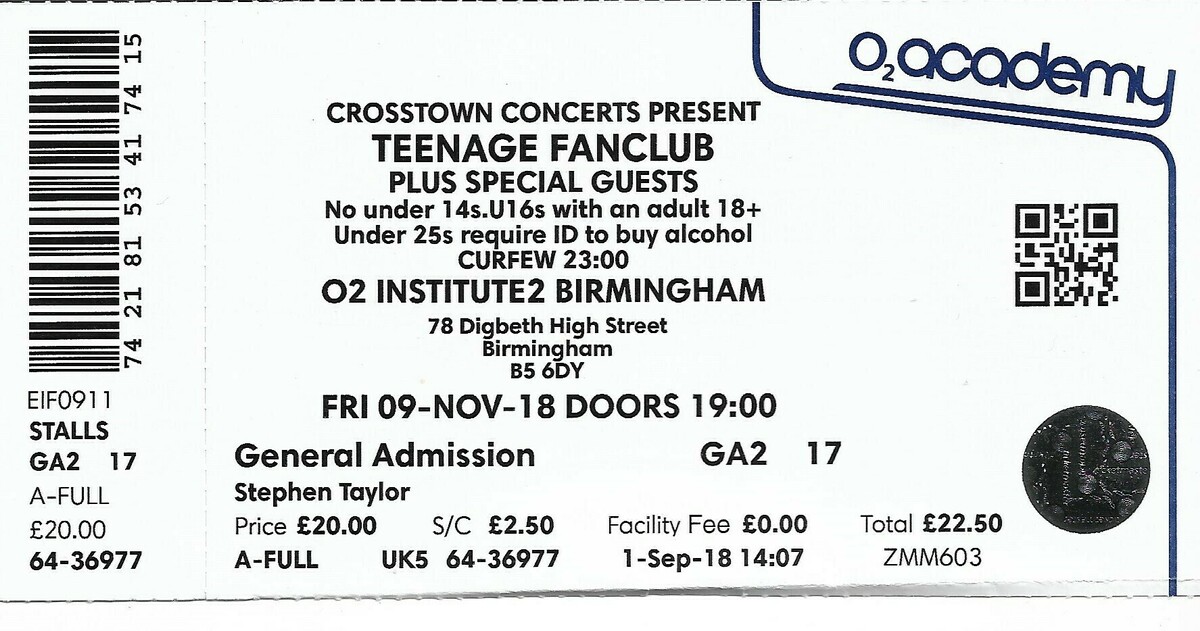 Concert History of O2 Institute Birmingham Birmingham, England, United ...
