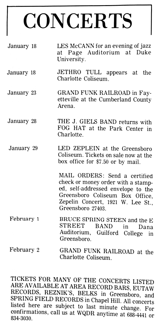 Bruce Springsteen's 1975 Concert & Tour History | Concert Archives