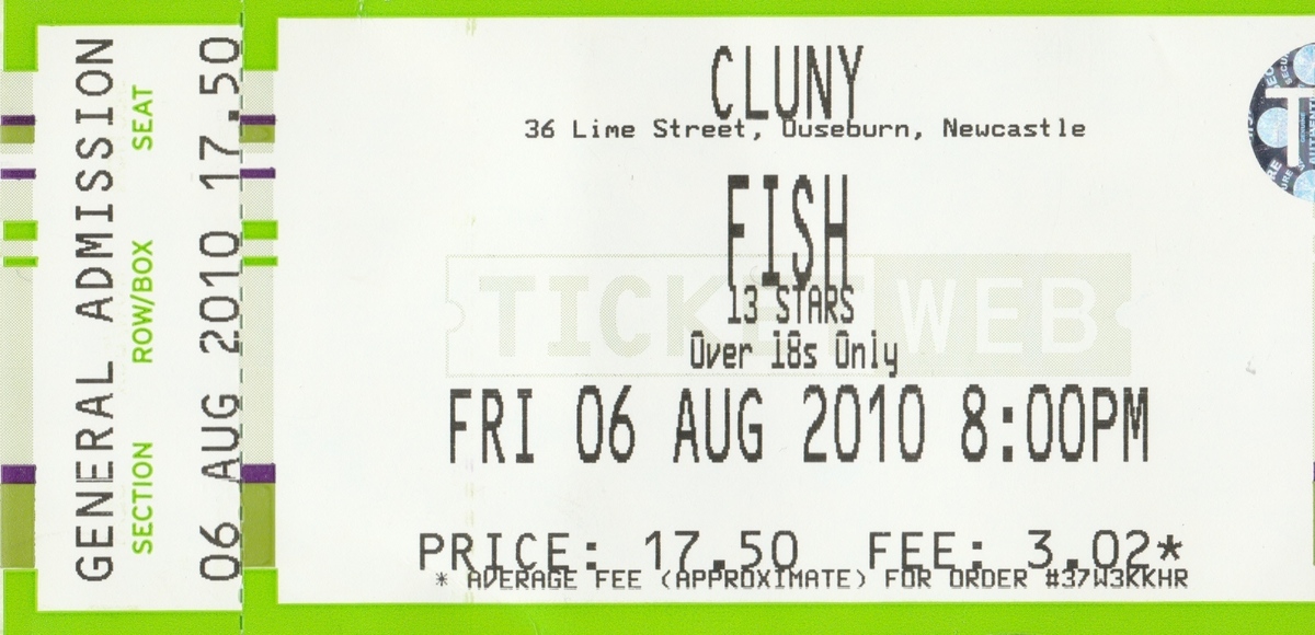 Fish Concert & Tour History | Concert Archives
