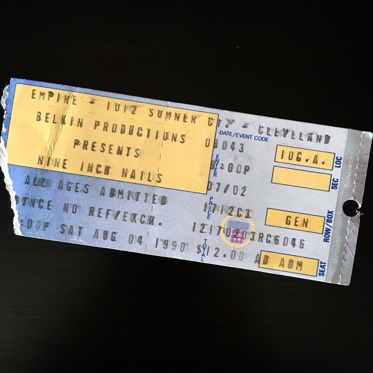 Nine Inch Nails's 1990 Concert & Tour History | Concert Archives