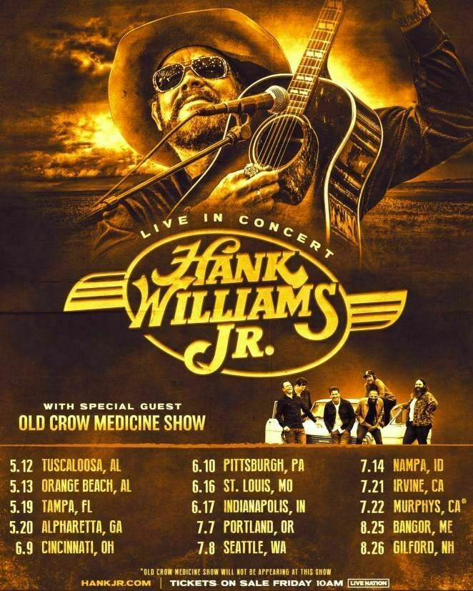 Jun 10 2023 Hank Williams Jr Old Crow Medicine Show At The