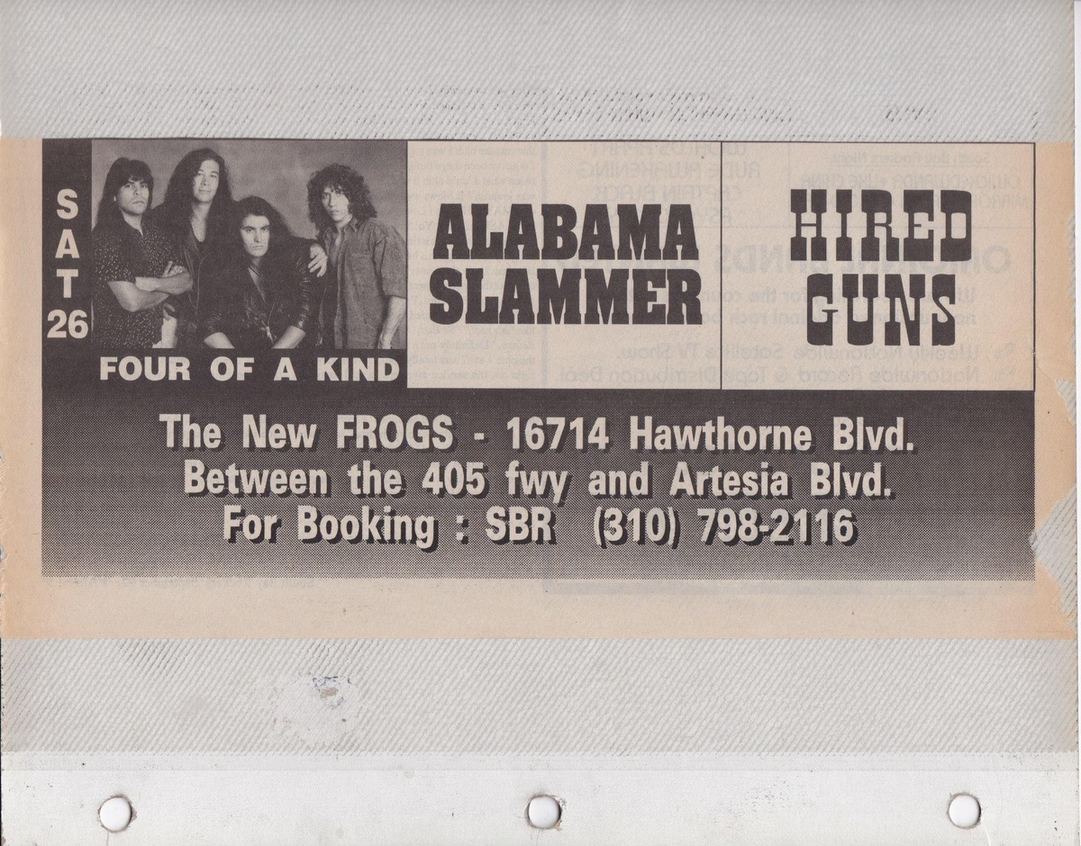 Sep 26, 1992: Alabama Slammers / Four Of A Kind / Hired Guns at Frog’s ...