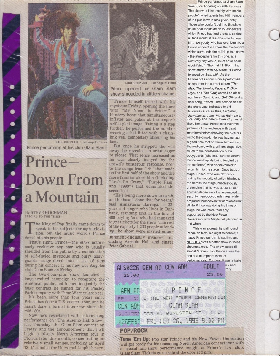 Prince Concert & Tour History | Concert Archives