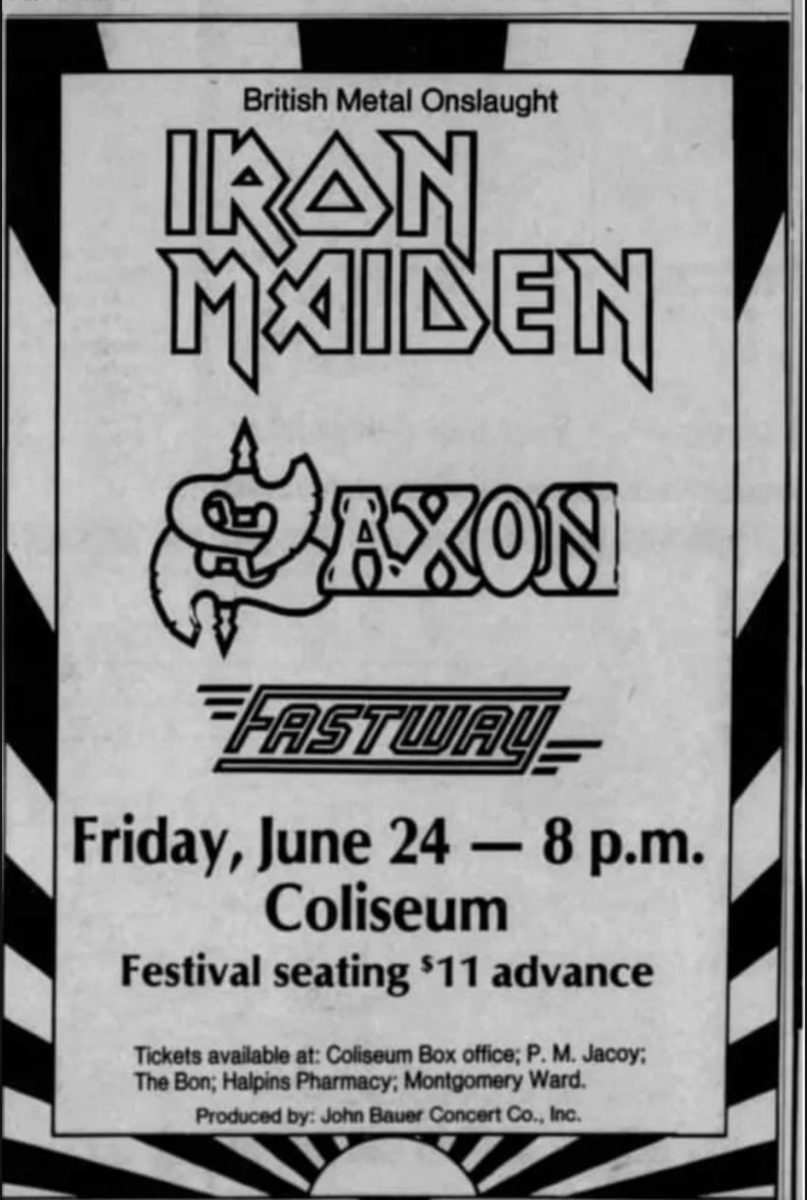 Saxon's 1983 Concert & Tour History | Concert Archives
