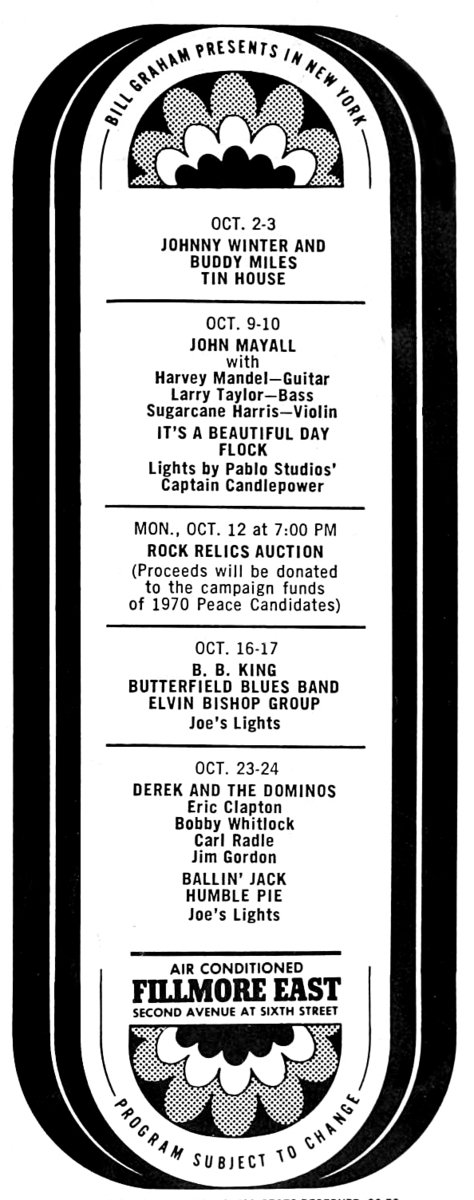 Derek and the Dominos Concert & Tour History | Concert Archives