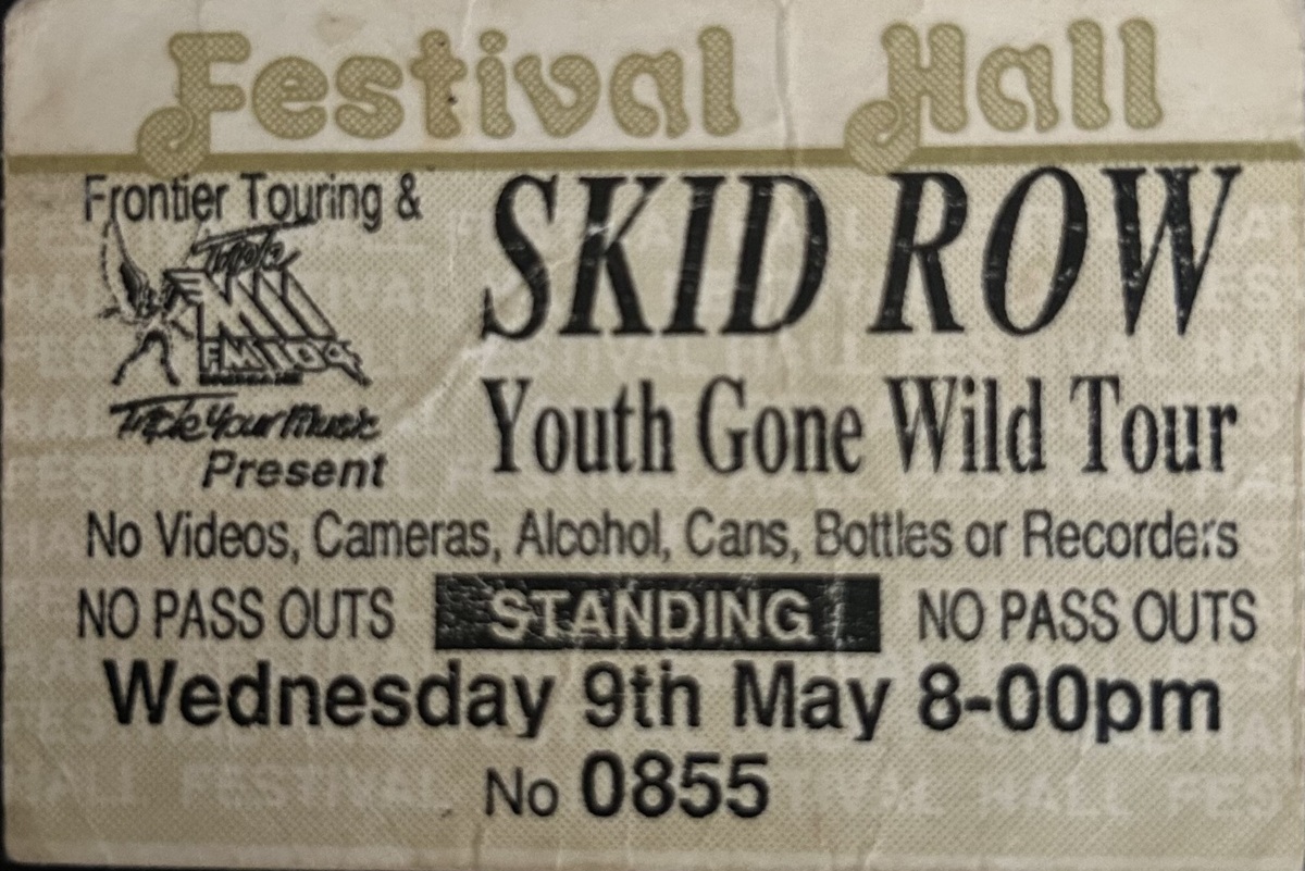 Skid Row's 1990 Concert & Tour History | Concert Archives