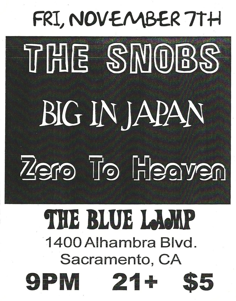 Nov 07, 2003: The Snobs / Big in Japan / Zero to Heaven at The Blue ...