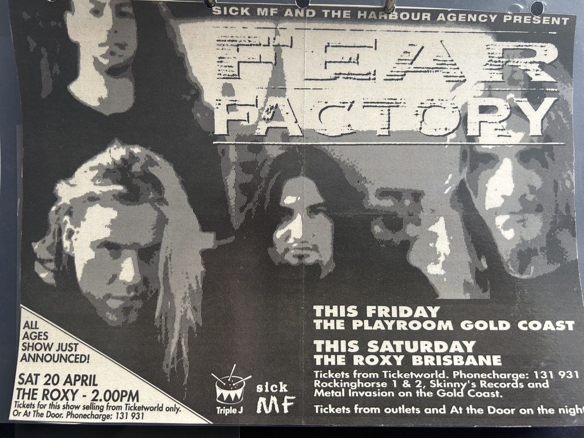 Apr 19, 1996: Fear Factory at The Playroom Gold Coast, Queensland ...