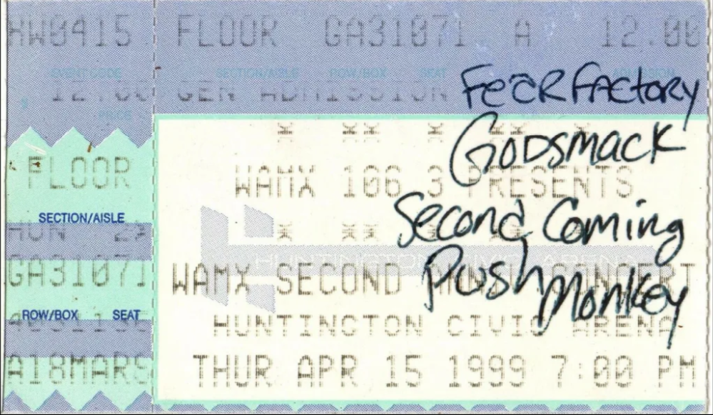 Apr 15, 1999: System of a Down / Fear Factory / Godsmack / (hed) p.e ...