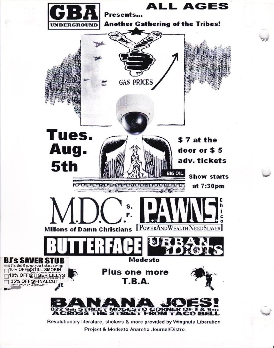 Aug 05 2008 Mdc Butterface Pawns Urban Idiots At Banana Joes Modesto California