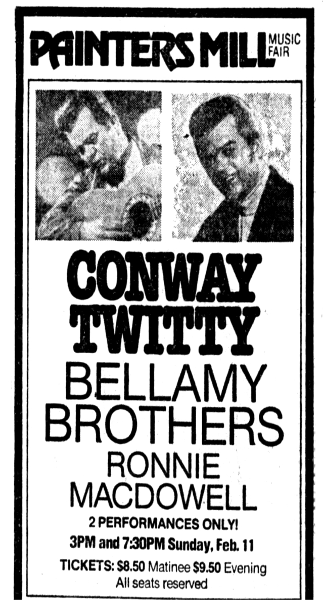 Conway Twitty Concert & Tour History | Concert Archives
