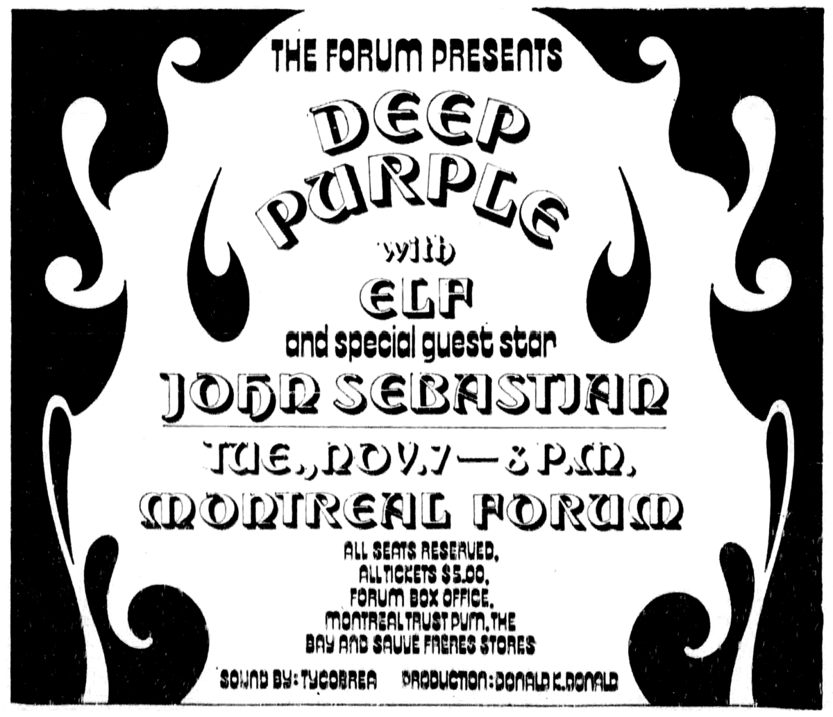 Deep Purple's 1972 Concert & Tour History | Concert Archives