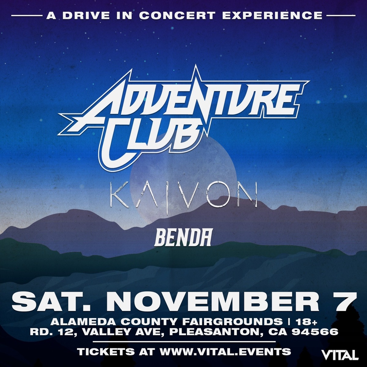 Nov 07, 2020: Adventure Club / Kaivon / BENDA / Wooli at Alameda County ...