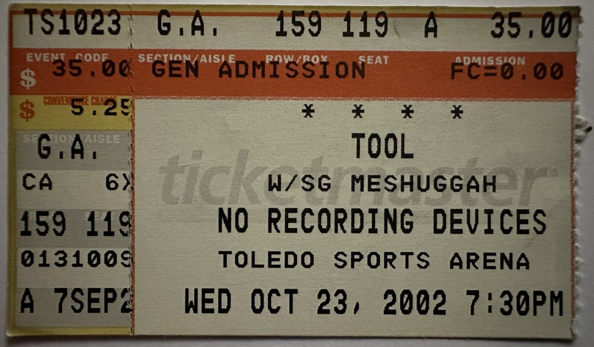 Tool's 2002 Concert & Tour History | Concert Archives
