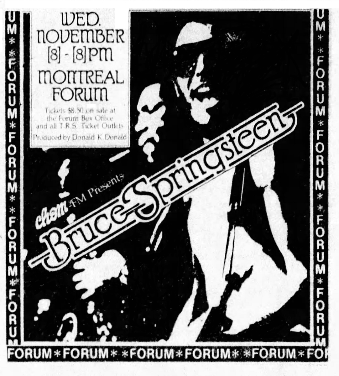 Bruce Springsteen's 1978 Concert & Tour History | Concert Archives