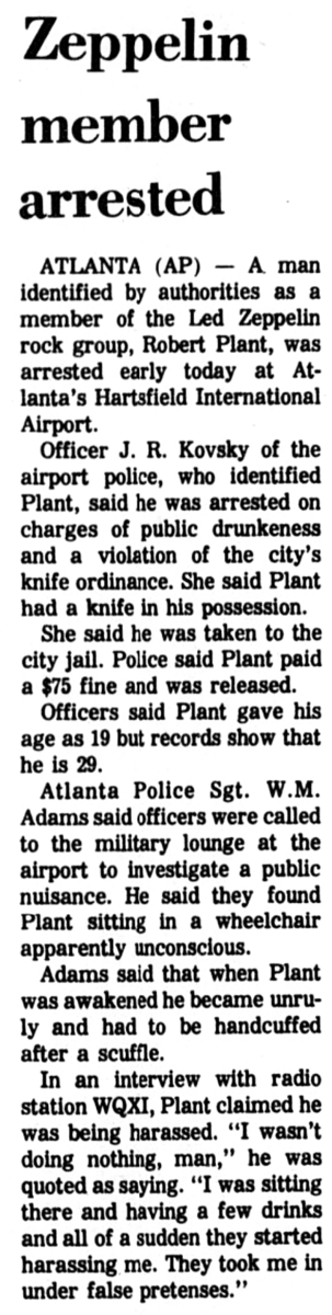 Led Zeppelin's 1977 Concert & Tour History | Concert Archives