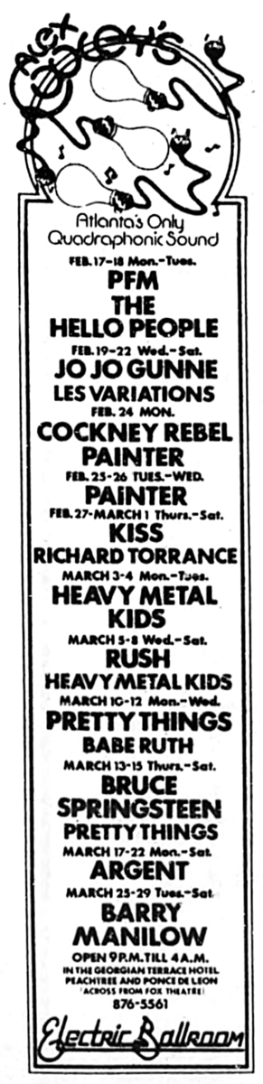 Bruce Springsteen's 1975 Concert & Tour History | Concert Archives