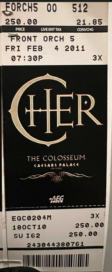 Cher Concert & Tour History | Concert Archives