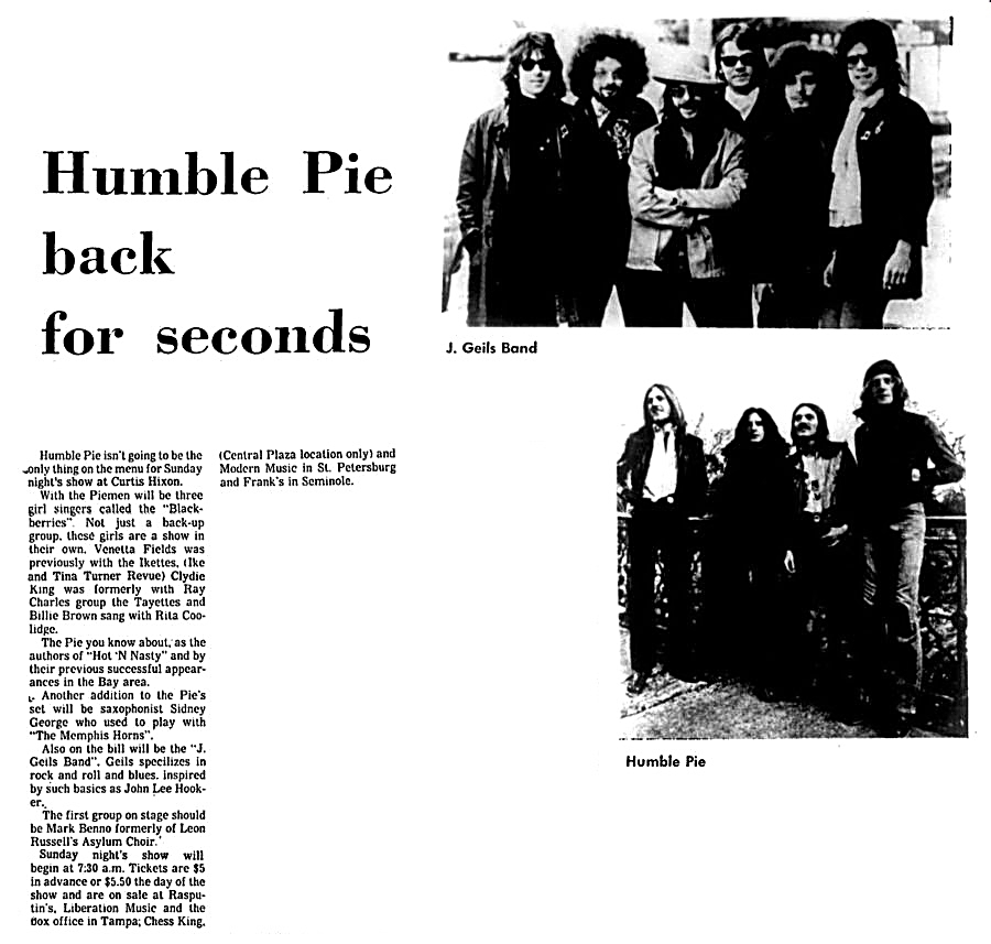 Humble Pie Concert & Tour History | Concert Archives