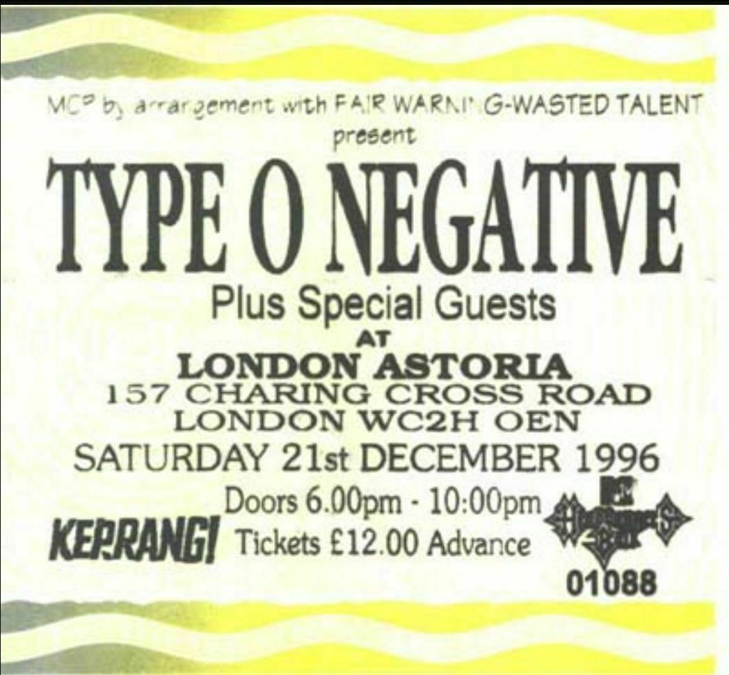 Type O Negative Concert & Tour History | Concert Archives