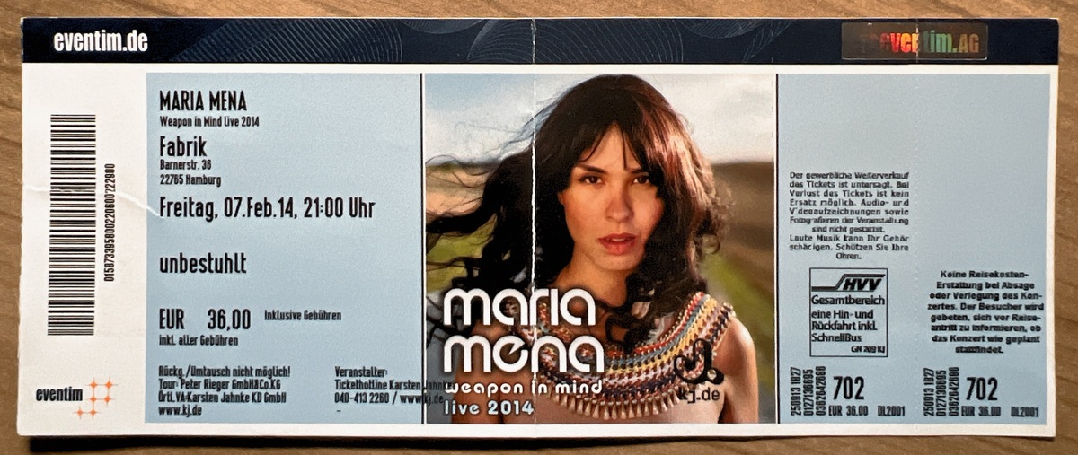 Maria Mena Concert & Tour History (Updated for 2025 - 2026) | Concert ...
