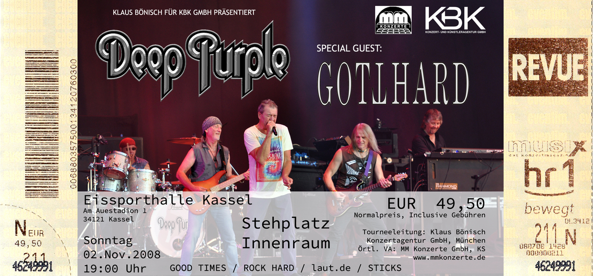 Deep Purple's 2008 Concert & Tour History | Concert Archives
