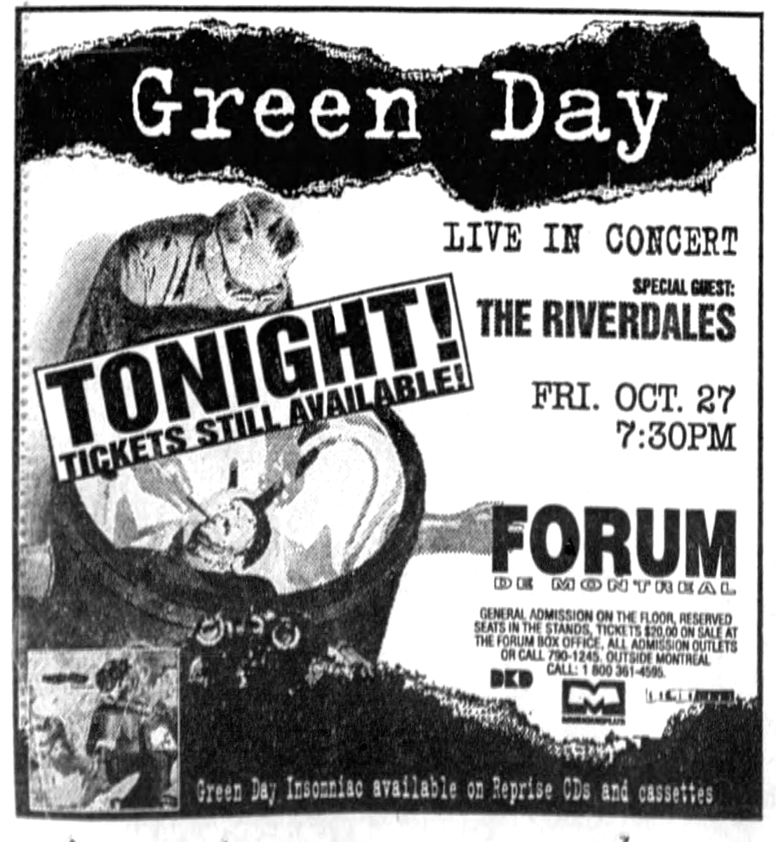 Green Day's 1995 Concert & Tour History | Concert Archives