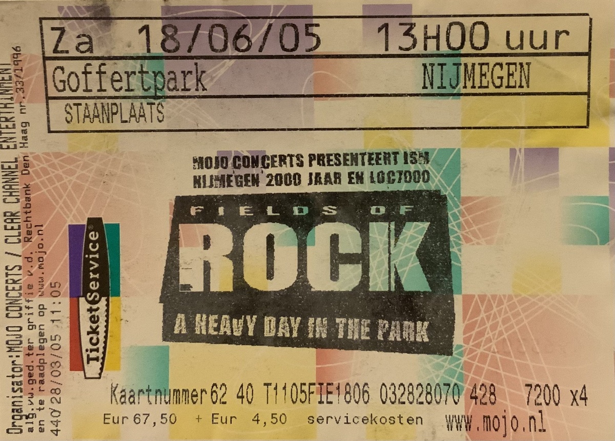 Jun 18, 2005: Fields of Rock at Goffertpark Nijmegen, Gelderland ...