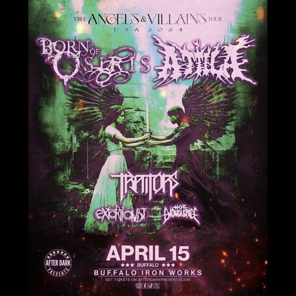 Apr 15, 2024: Born of Osiris / Attila / Traitors / Extortionist / Not ...