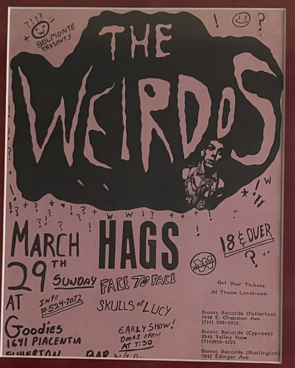 Mar 29, 1992: The Weirdos / Hags / Face To Face at Goodies Fullerton ...