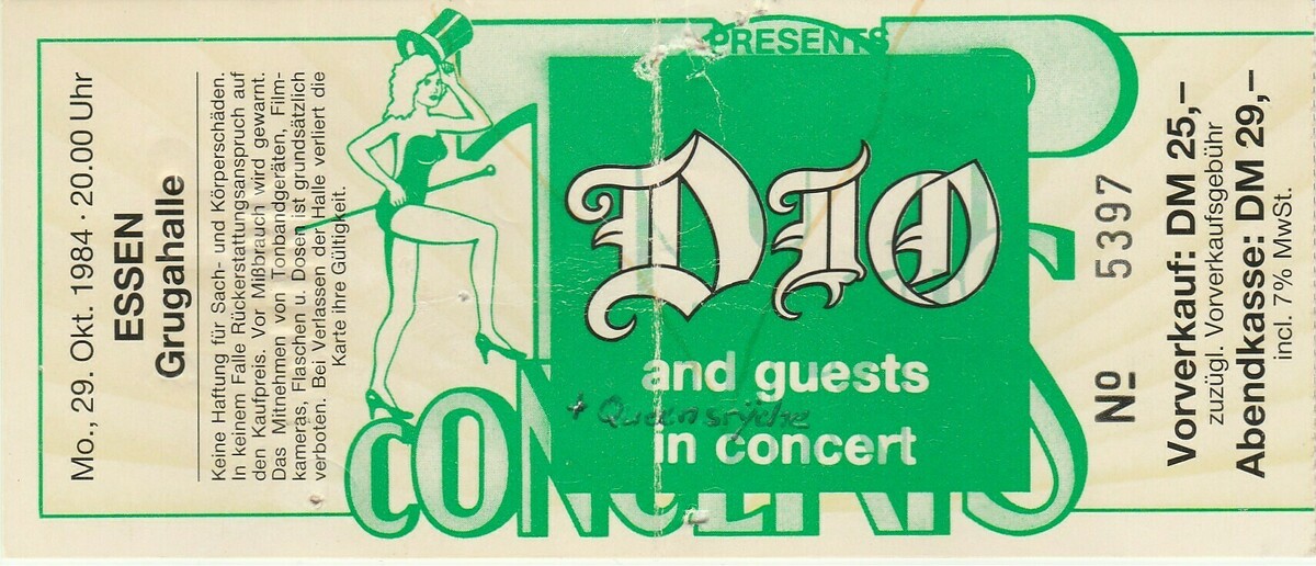 Dio's 1984 Concert & Tour History | Concert Archives