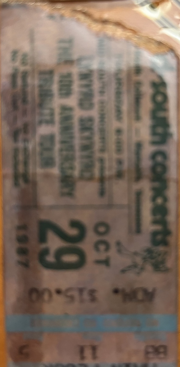 Oct 29, 1987: Lynyrd Skynyrd at Mid South Coliseum Memphis, Tennessee ...