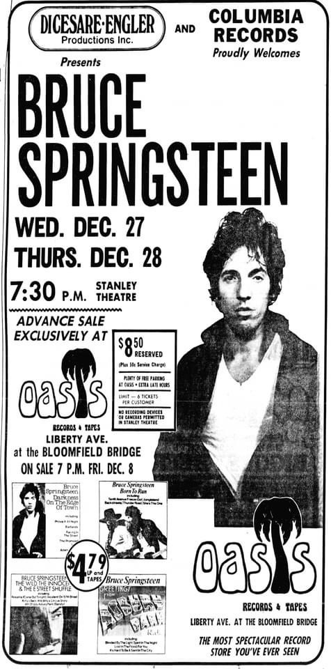 Bruce Springsteen's 1978 Concert & Tour History | Concert Archives