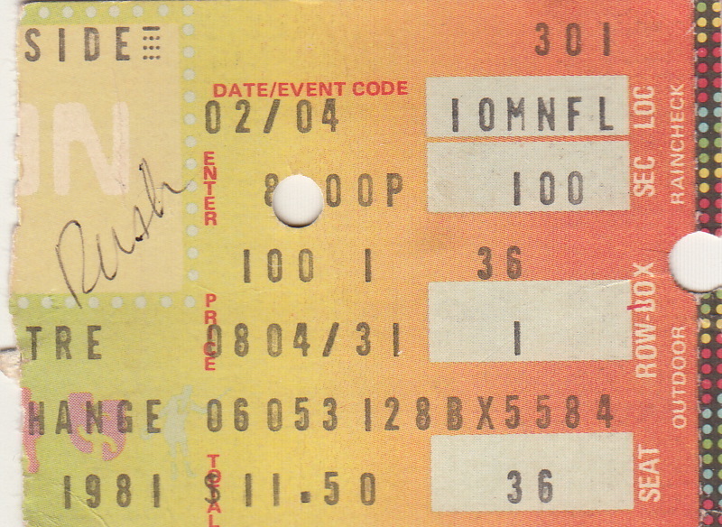 Rush's 1981 Concert & Tour History | Concert Archives