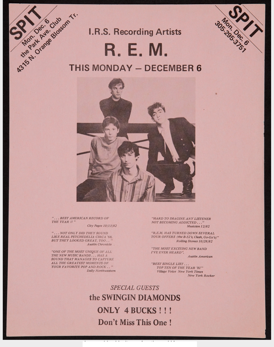 R.E.M. Concert & Tour History | Concert Archives