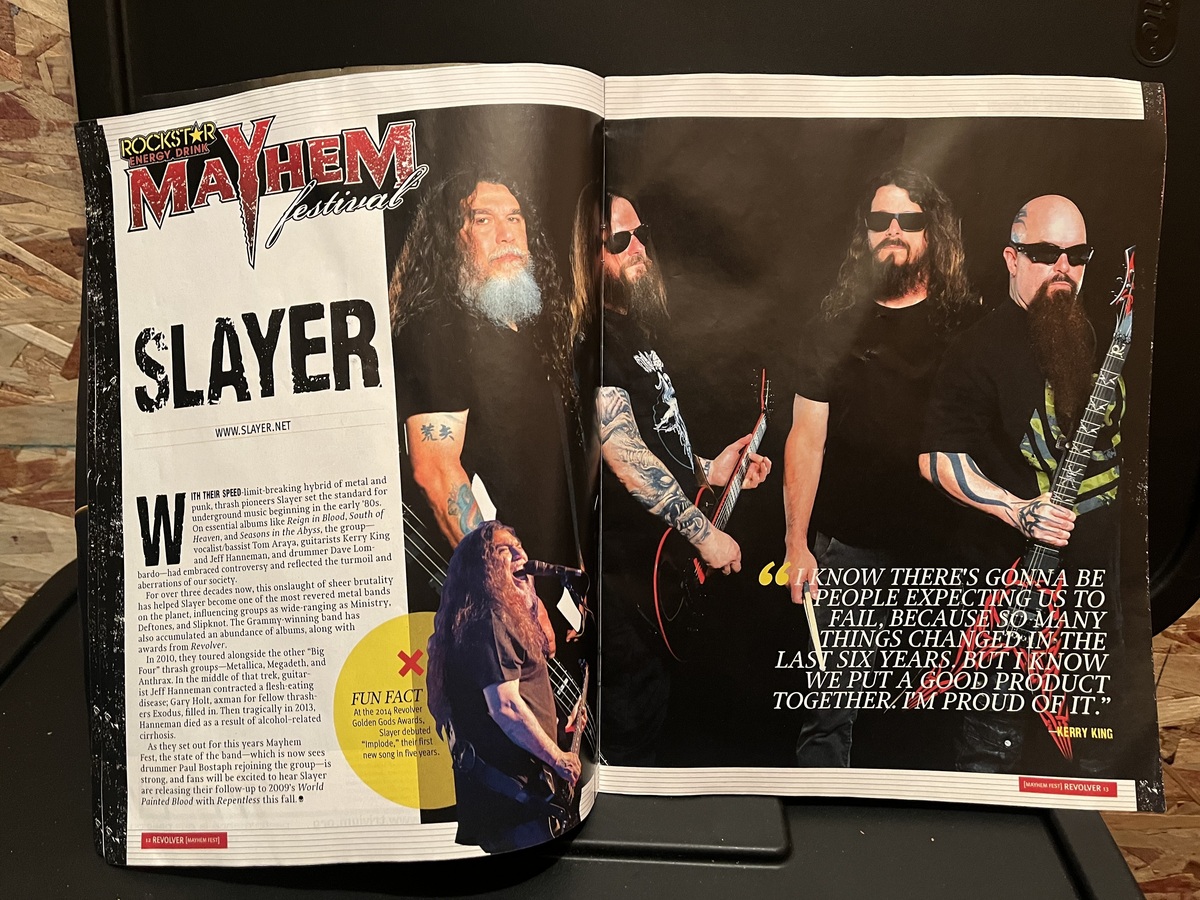 Slayer Concert & Tour History | Concert Archives